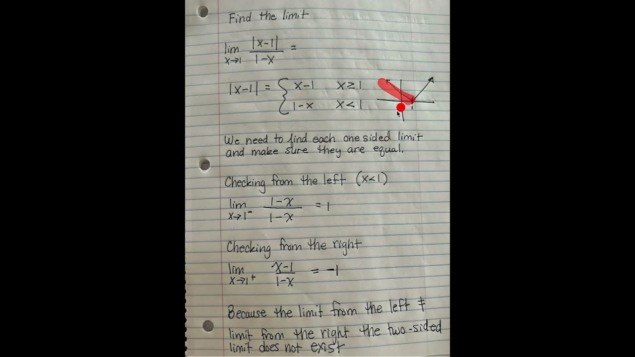 EXAMPLE Finding a Limit Algebraically of a Piecewise Function - YouTube