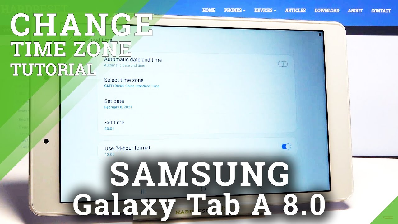 How to Change Date & Time in SAMSUNG Galaxy Tab A 8.0 – Time Adjustment ...