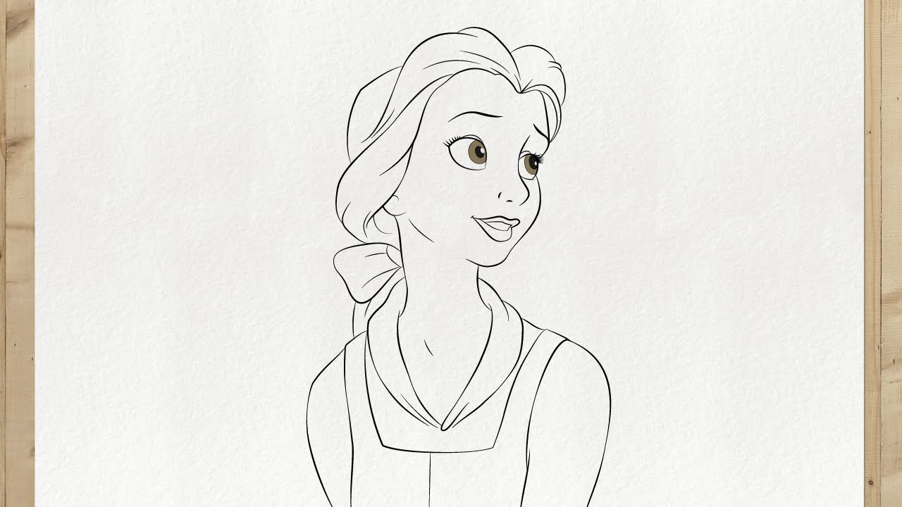 Comment Dessiner BELLE 📚 | Disney Princesse | La Belle et la Bête ...
