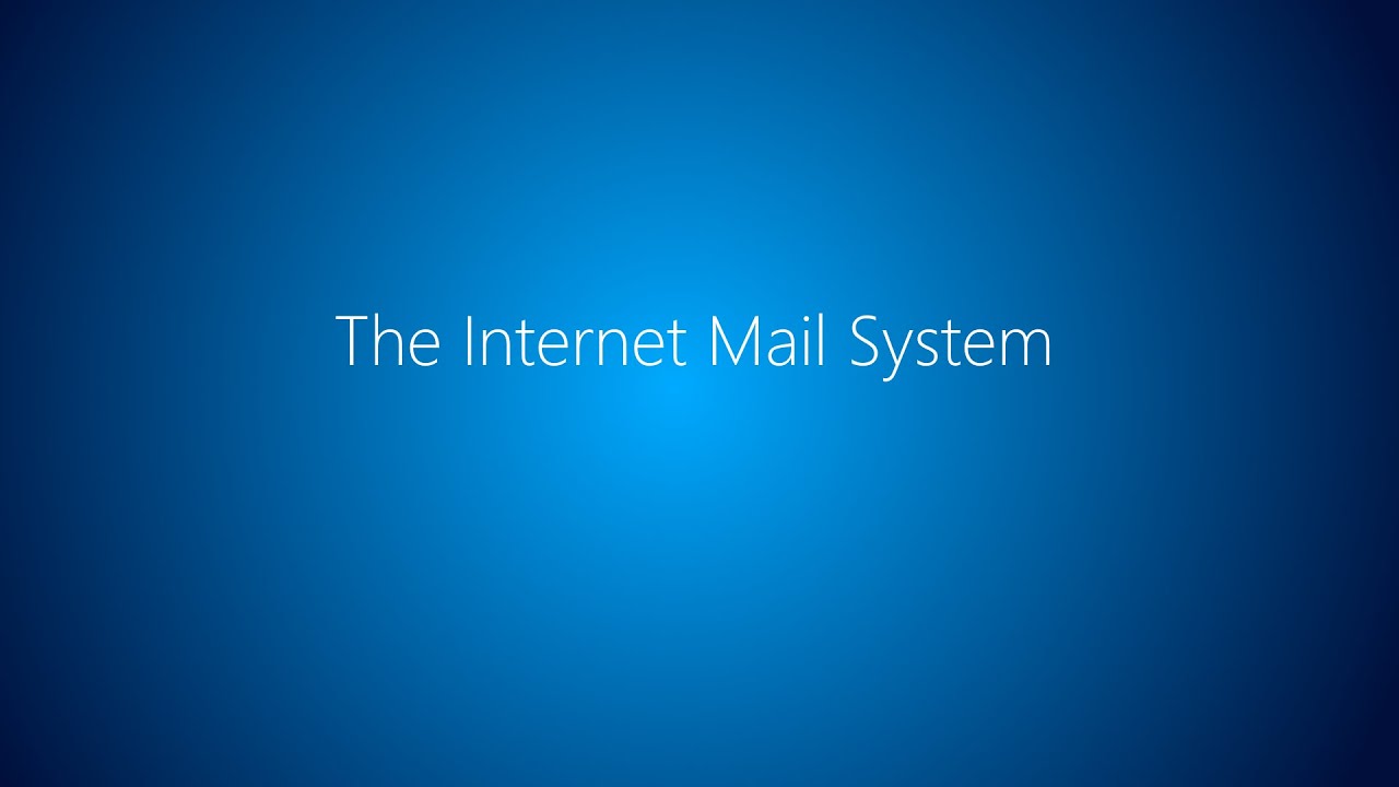 An introduction to the internet mail system - YouTube