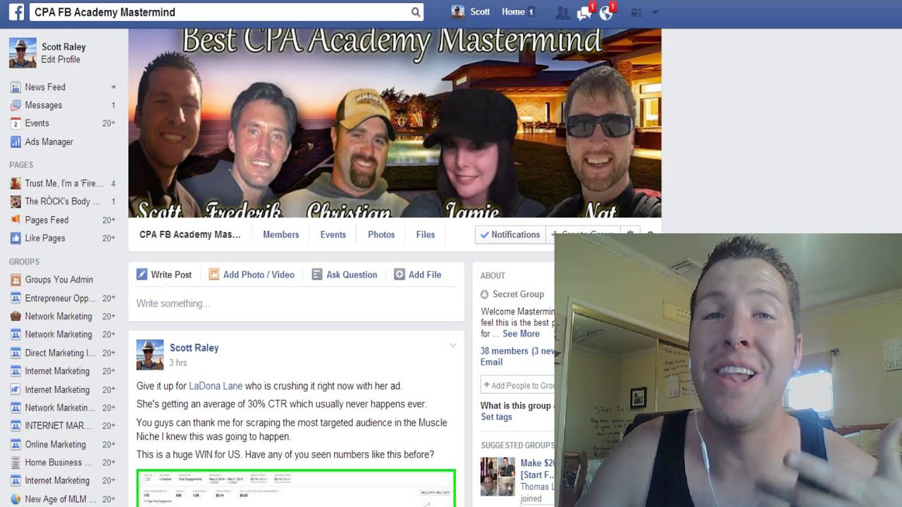CPA Muscle Offer - Mastermind Member Gets 30% CTR on Facebook Ads - YouTube