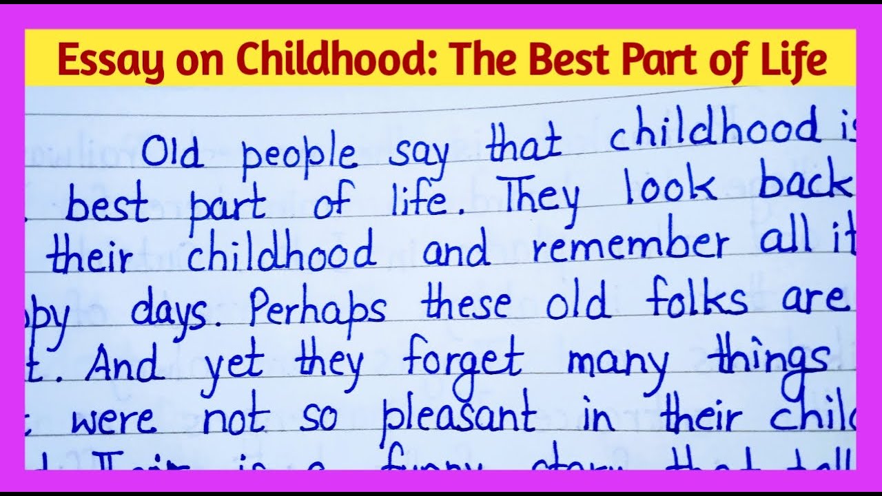 Essay on Childhood: The Best Part of Life in English || Paragraph on ...