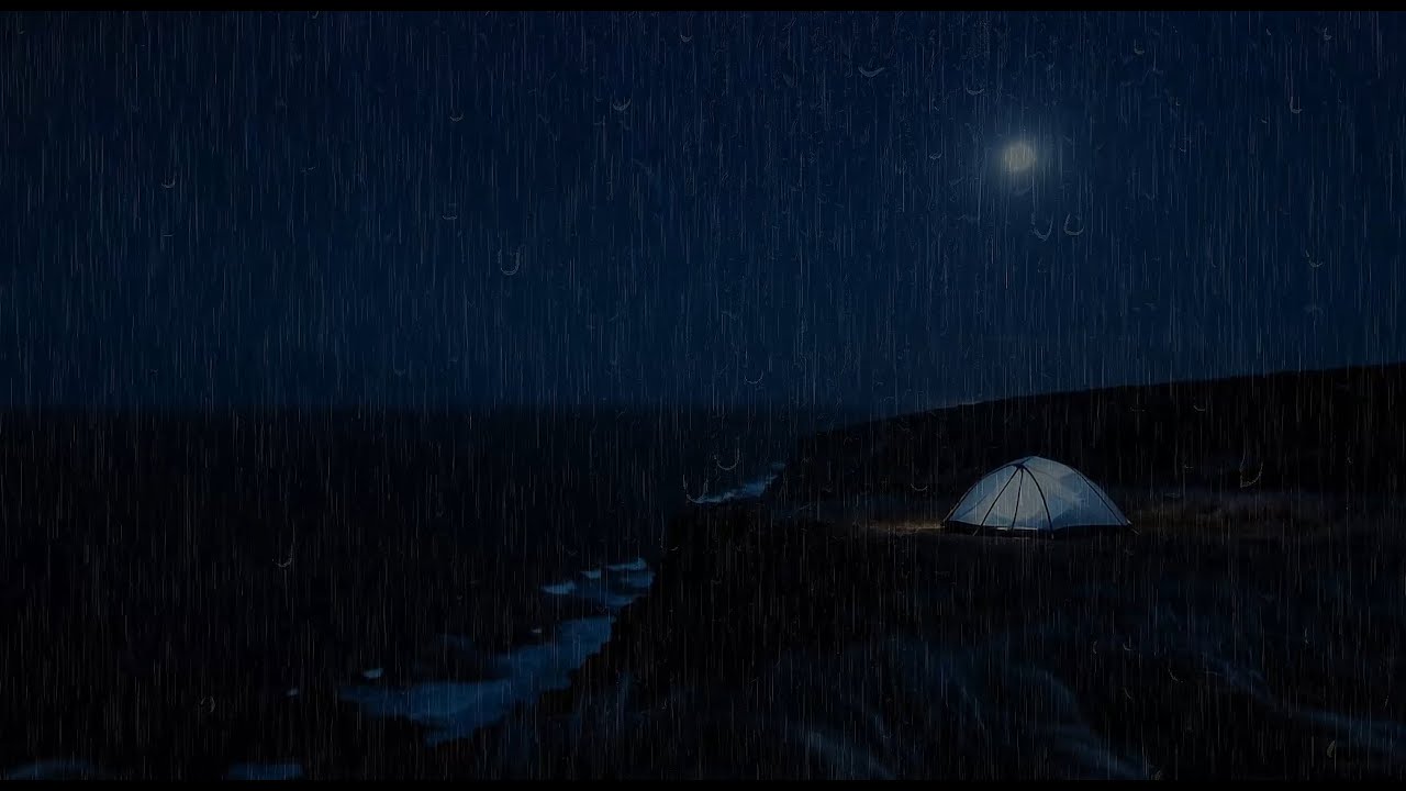 🌧️ Rain Over the Edge — Calm Night by the Sea Cliff (Dark Rain Ambience ...