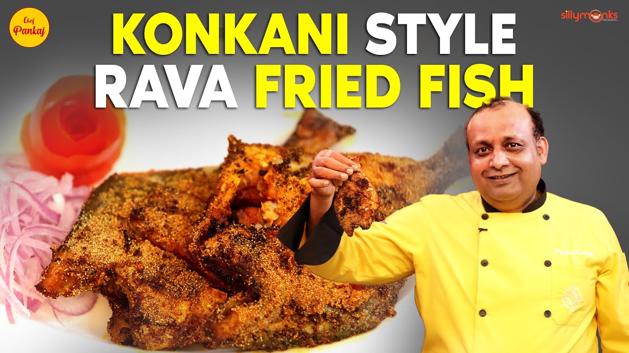 Konkani Style Rava Fried Fish | Traditional Pomphret Fish Fry Recipe ...