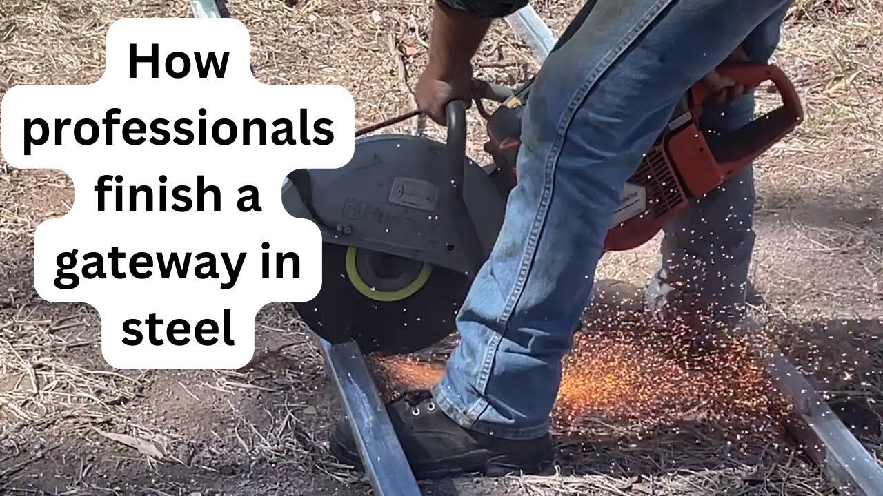 How professionals finish a gateway in steel. - YouTube