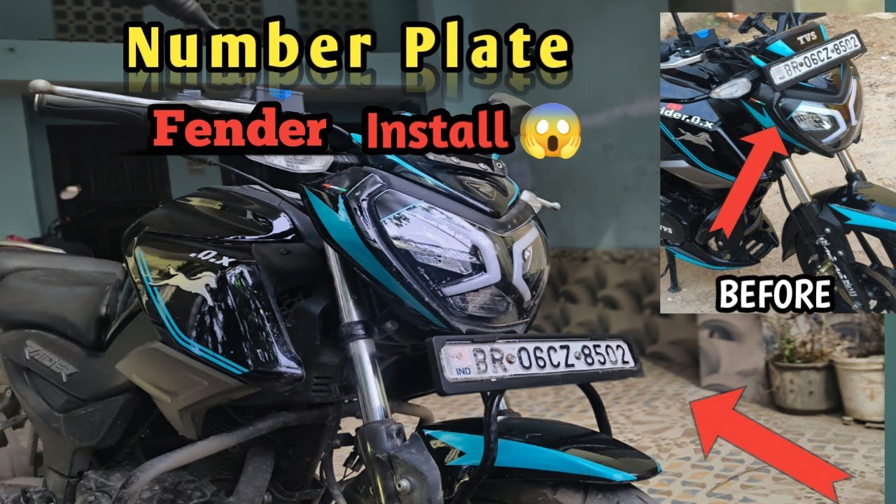 Best Number Plate holder for for TVs Raider || Number Plate fender ...