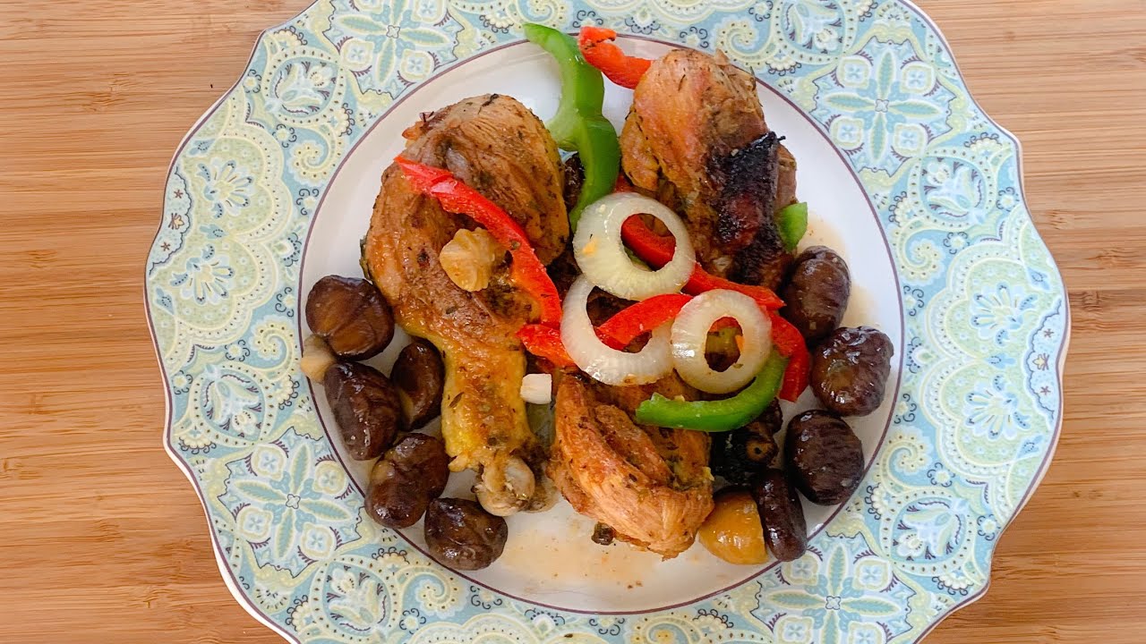 Baked Chicken and Chestnuts Recipe / Yon bon résèt Poul ak Labapen ...