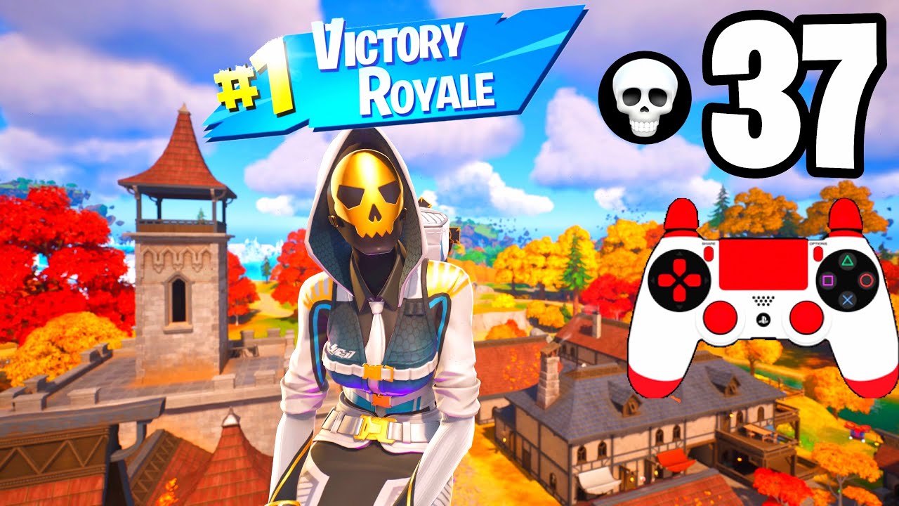 37 Kill Solo Squads Gold Blooded Ace Skin Gameplay "Zero Build" Win ...