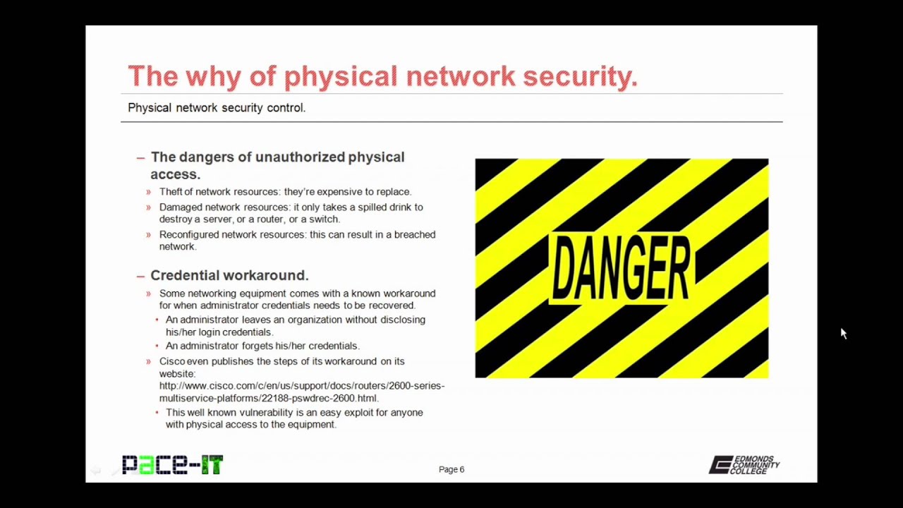 PACE-IT: Physical Network Security Control - YouTube