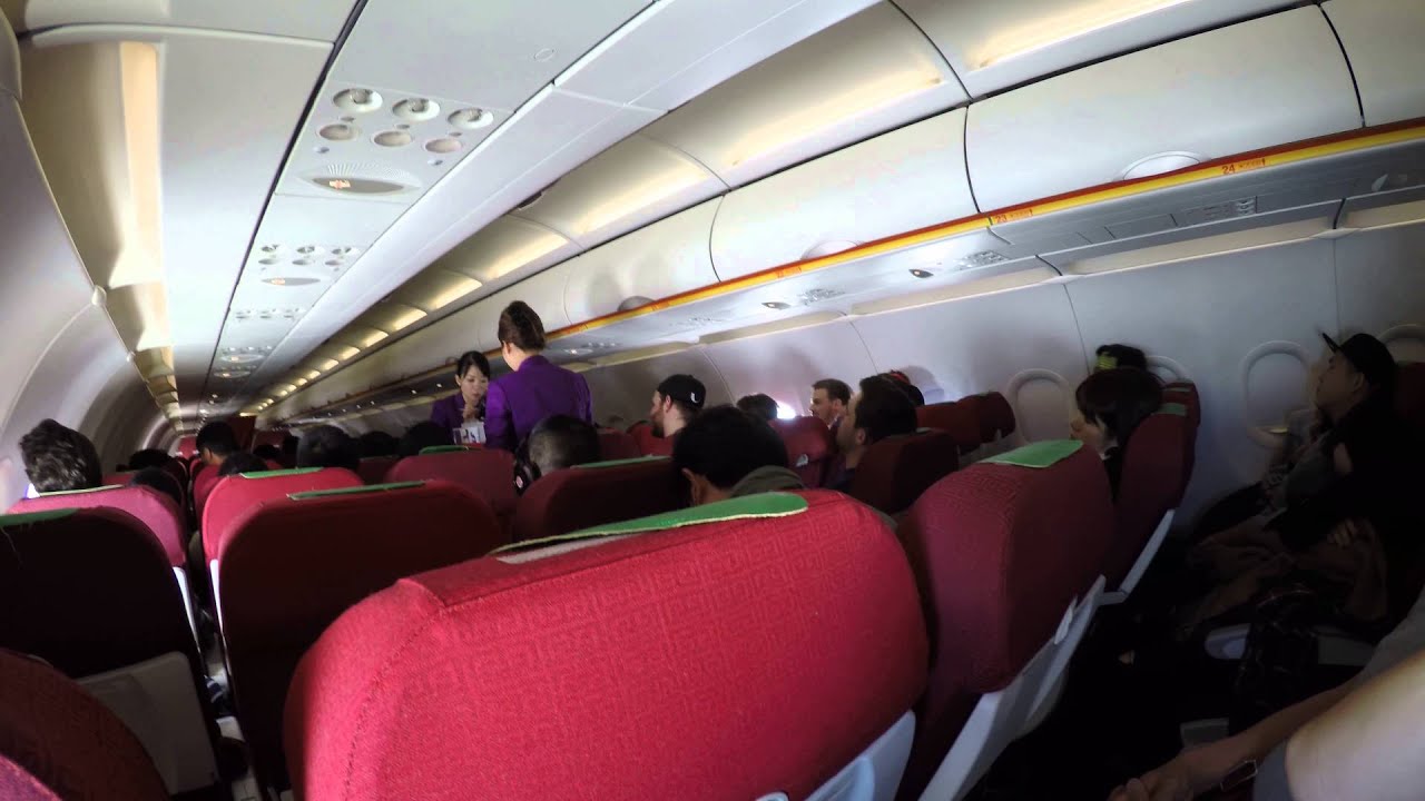 HK Express Airbus Cabin - YouTube