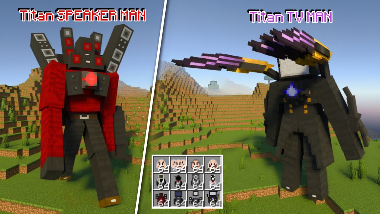 AKHIRNYA ADA TITAN TV MAN DAN TITAN SPEAKERMAN DI MINECRAFT !! - Addon ...