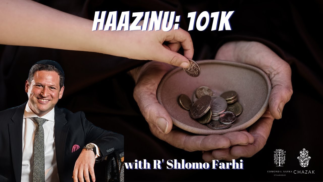 Haazinu 101K with Rabbi Shlomo Farhi - YouTube