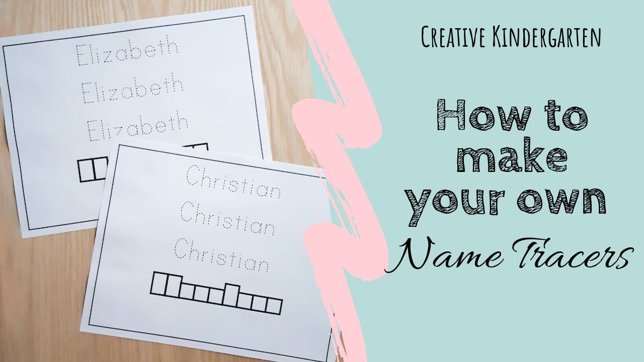 Name Tracer Templates For Back To School - YouTube