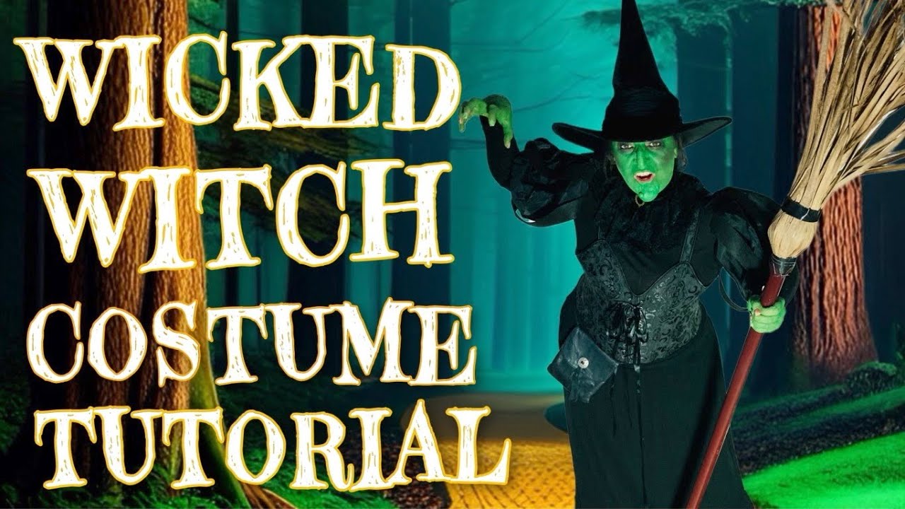 Wicked Witch DIY Costume and make up tutorial. This is Cal O'Ween ! - YouTube