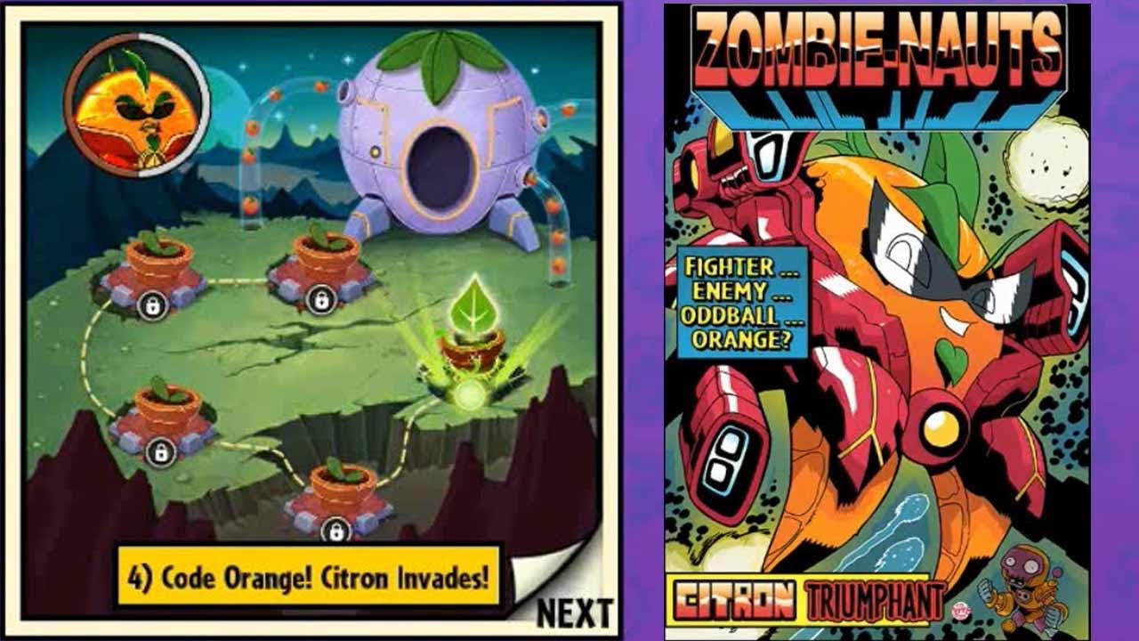 Plants vs Zombies Heroes - Zombie Mission 4: Code Orange! Citron ...