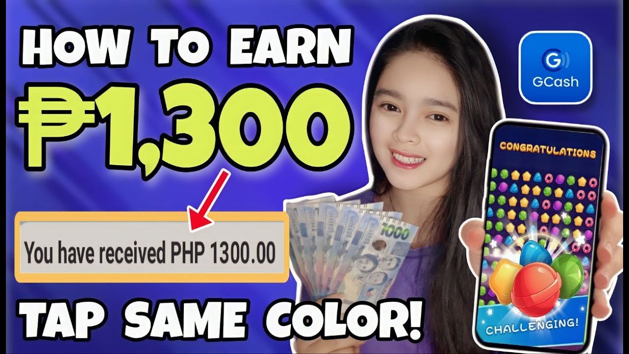 TAP SAME COLOR TO EARN UP TO 1,300/DAY! GCASH EARNING APP 2023 - YouTube
