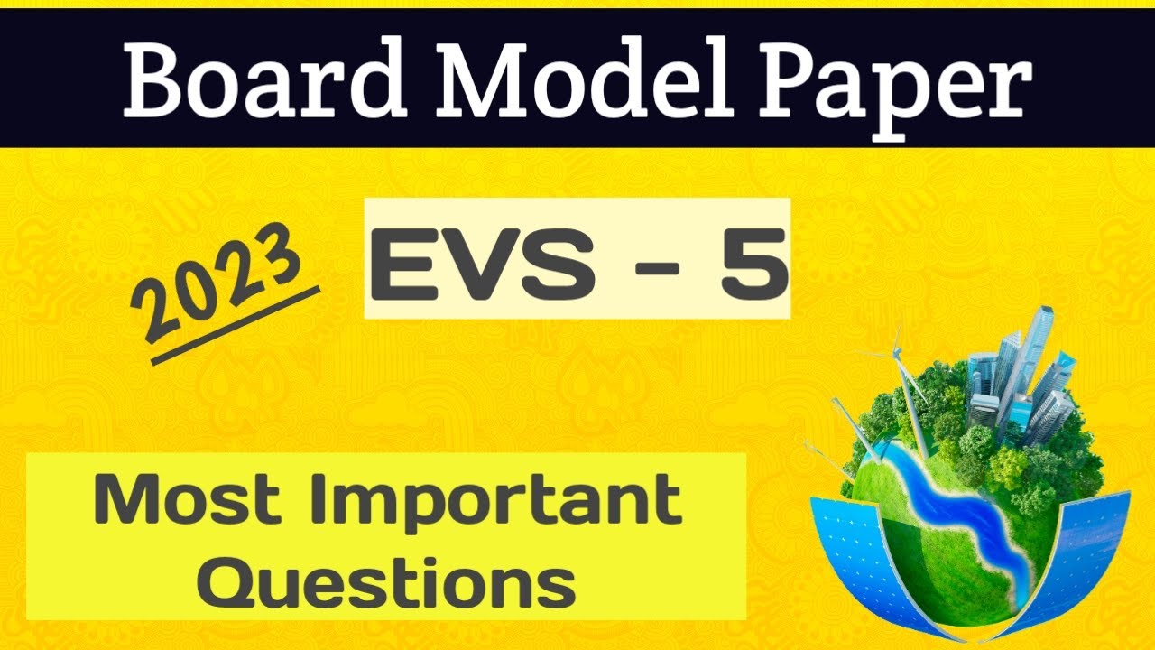Board Exam Model Paper // Class 5 // EVS // Important Questions - YouTube