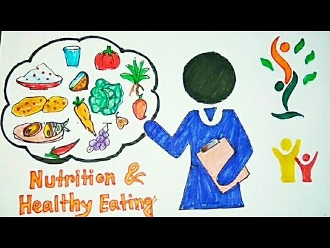 POSHAN Maah 2024 poster Drawing easy | Rashtriya POSHAN Abhiyaan Meme ...