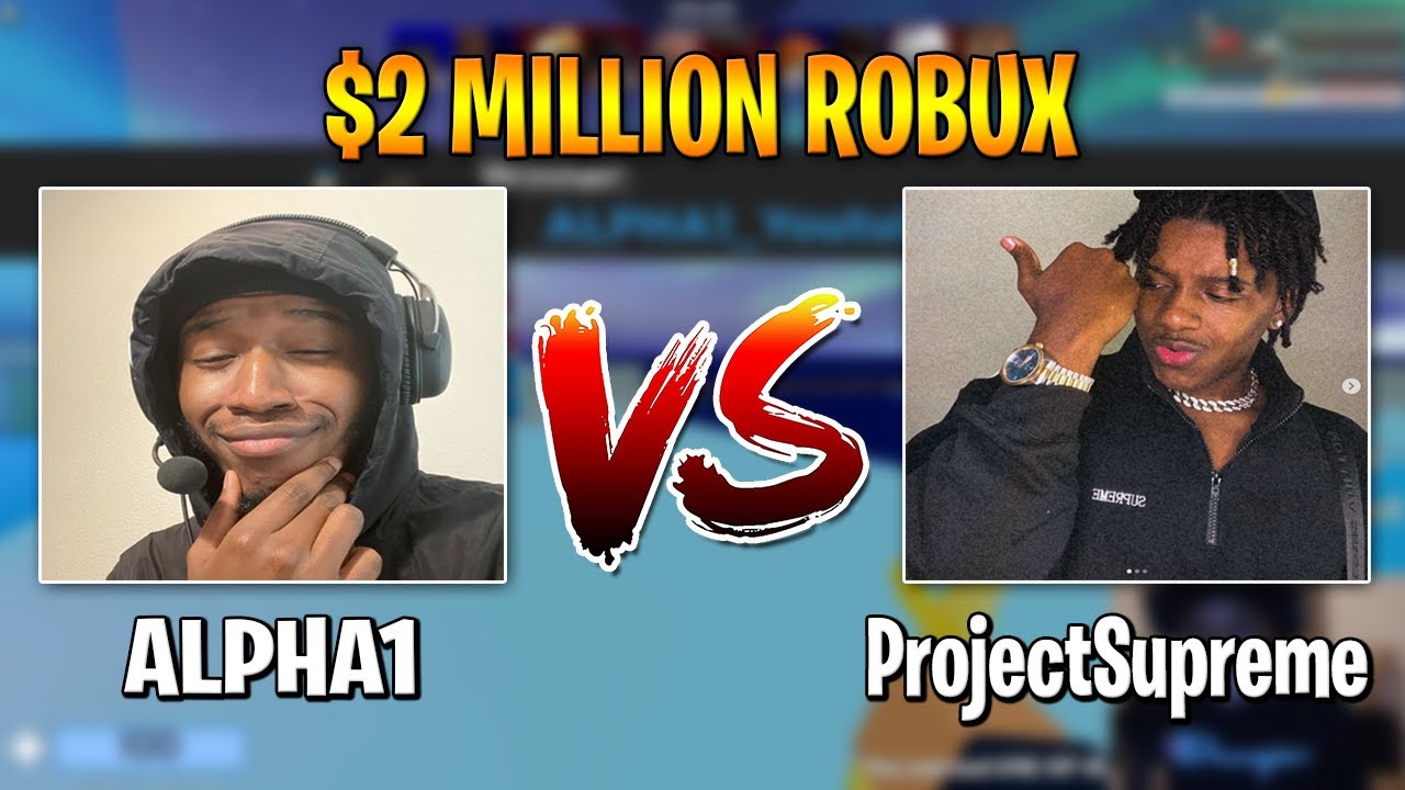 I 1V1'd My Brother ProjectSupreme For $2 Million Robux |Roblox Arsenal ...