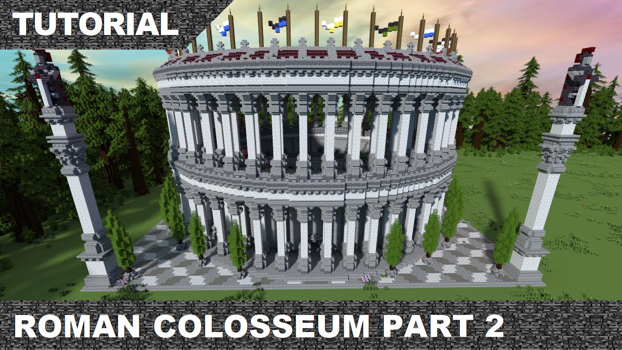 Minecraft Roman Colosseum Tutorial & Download part 2 - YouTube