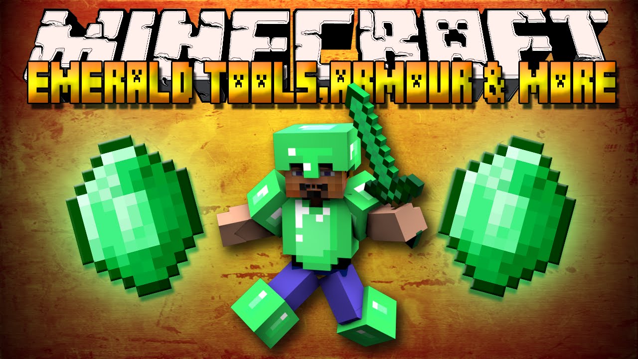 MINECRAFT MOD SPOTLIGHT - EMERALD TOOLS,ARMOUR & MORE - YouTube