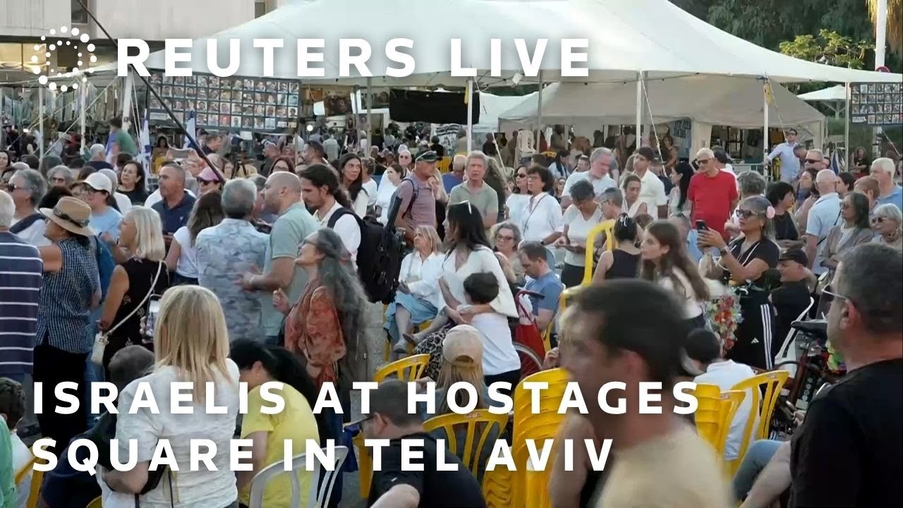 LIVE: Israelis at Hostages Square in Tel Aviv - YouTube