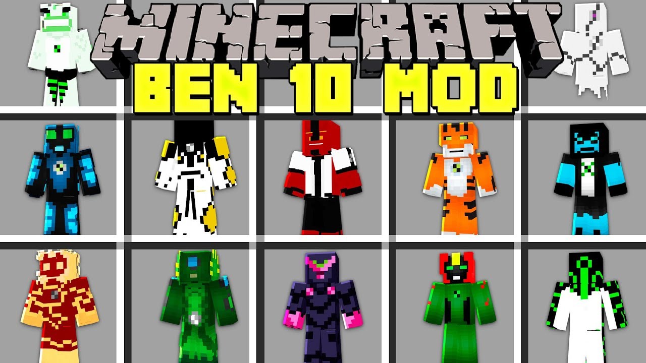 Minecraft BEN 10 MOD l NEW ALIENS, BEN 10,000, EVOLUTIONS, & MORE! l ...