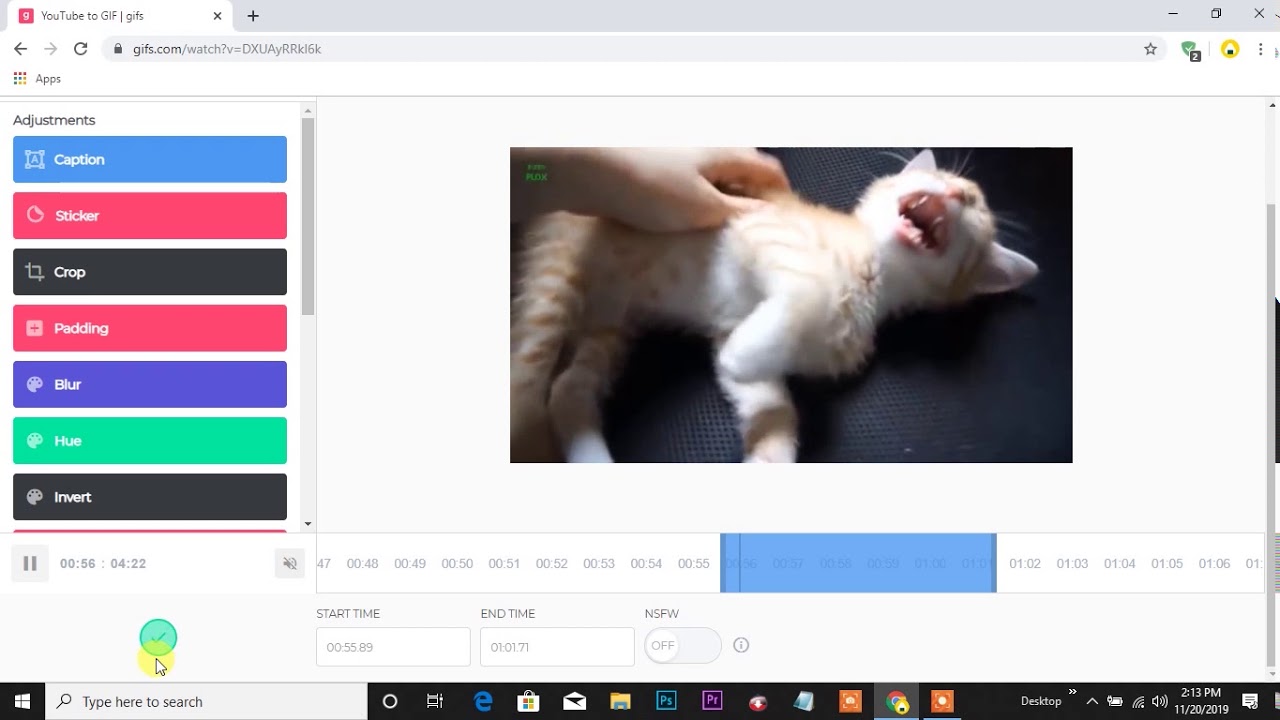 Creating and Sharing GIFs From Any Youtube Video - YouTube