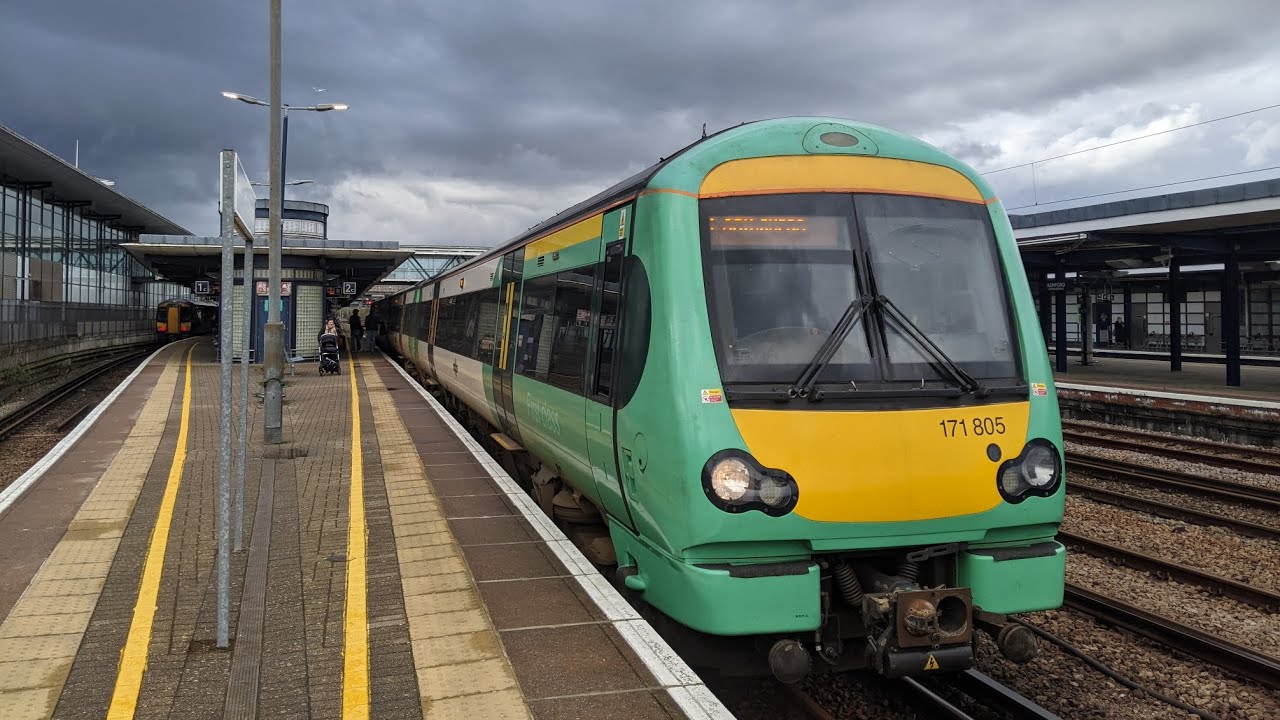 Class 171 departs Ashford International - YouTube