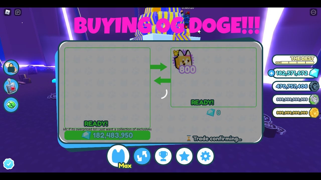 BUYING OG DOGE!!! Pet Simulator X - YouTube