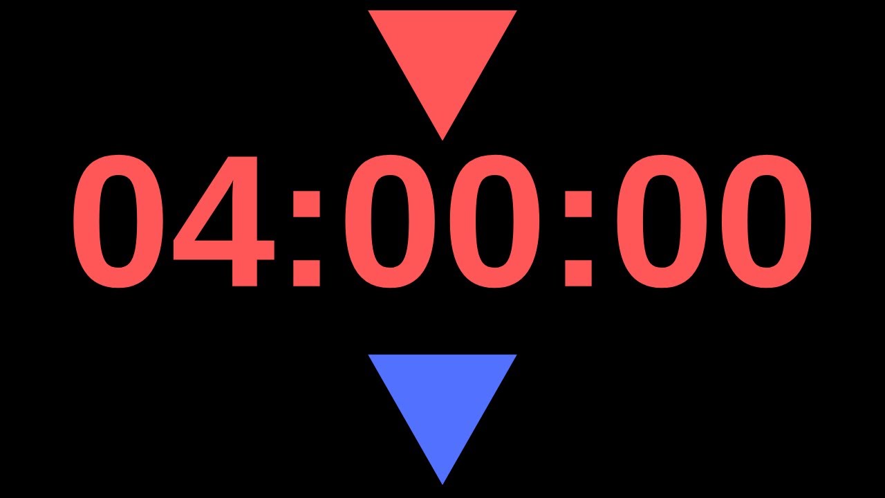 4 Hour Countdown Timer | 240 Minute Countdown for Study, Work, Focus ...