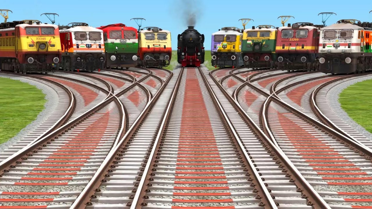 indian railway station track locomotive ground engine simulator classic ...