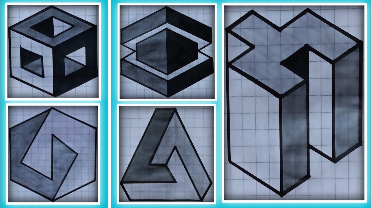 Easy 3D Arts Drawing For Beginners ।How To Draw 3D Art Tutorial Easy ...