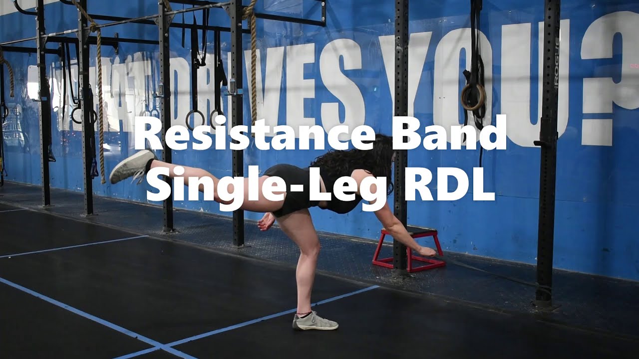 Resistance Band Single Leg Romanian Deadlift (RDL) - Smarter Sweat ...