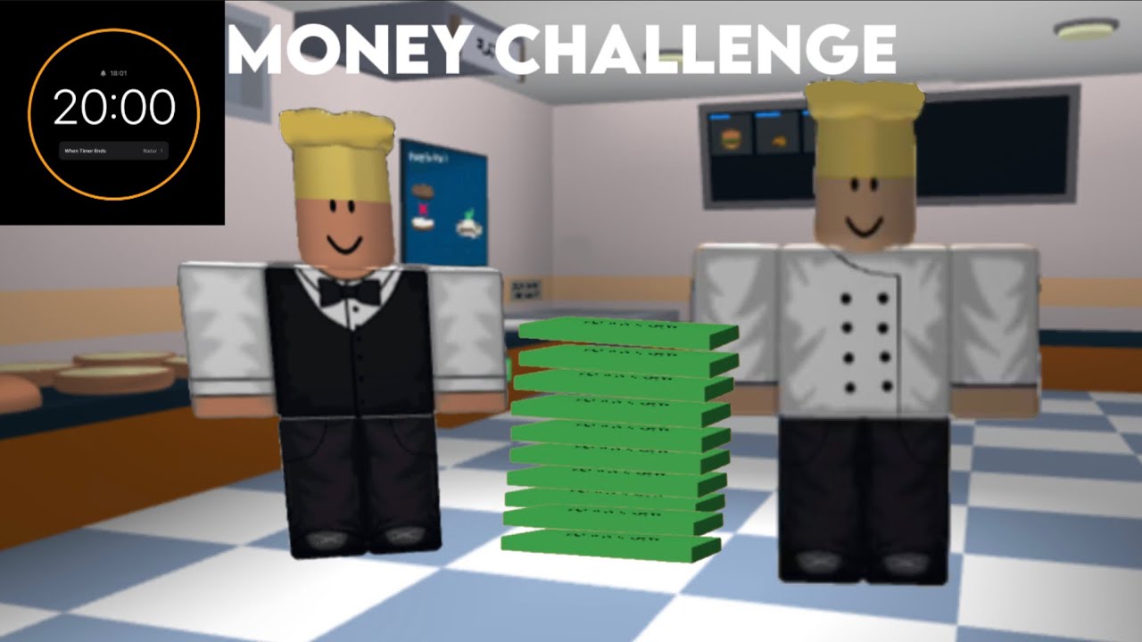 ROBLOX COOK BURGERS 20 MINUTE MONEY CHALLENGE - YouTube