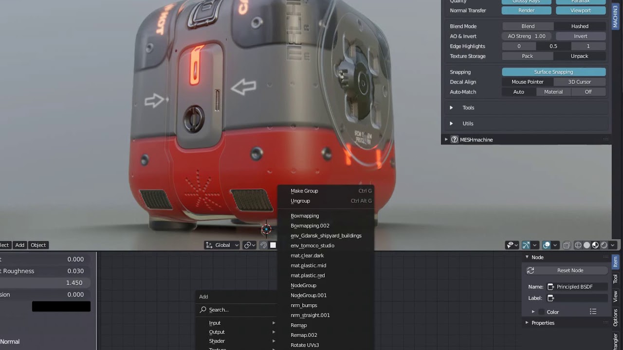 DECALmachine 2.0 - Hiding Node Trees (preview) - YouTube