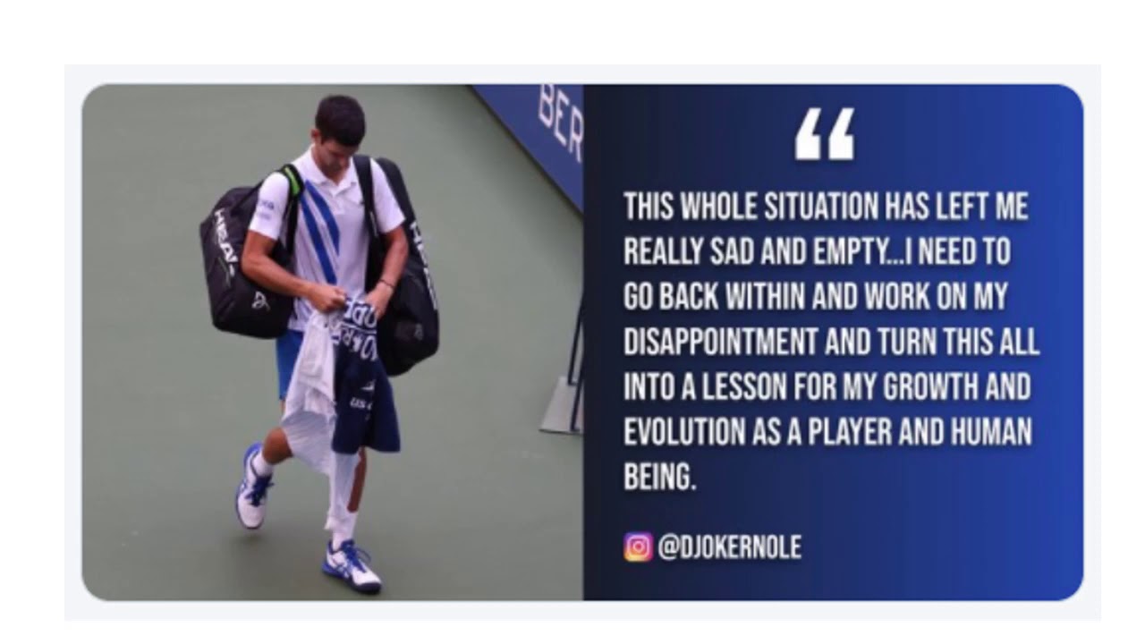 Novak Djokovic defaulted | US Open 2020 | Novak Djokovic vs Pablo Busta ...