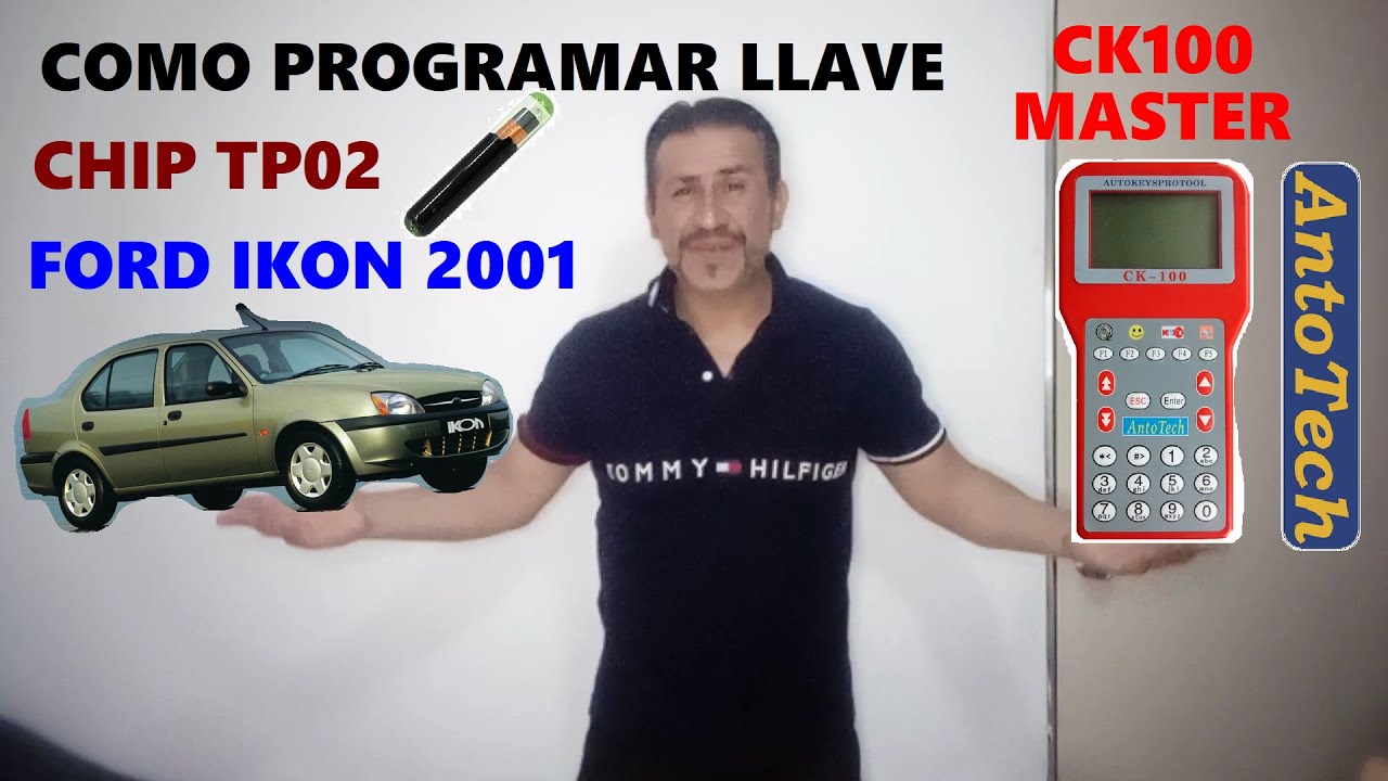 FORD IKON 2001 COMO PROGRAMAR LLAVE CON CHIP TP02 Y CK100 MASTER - YouTube