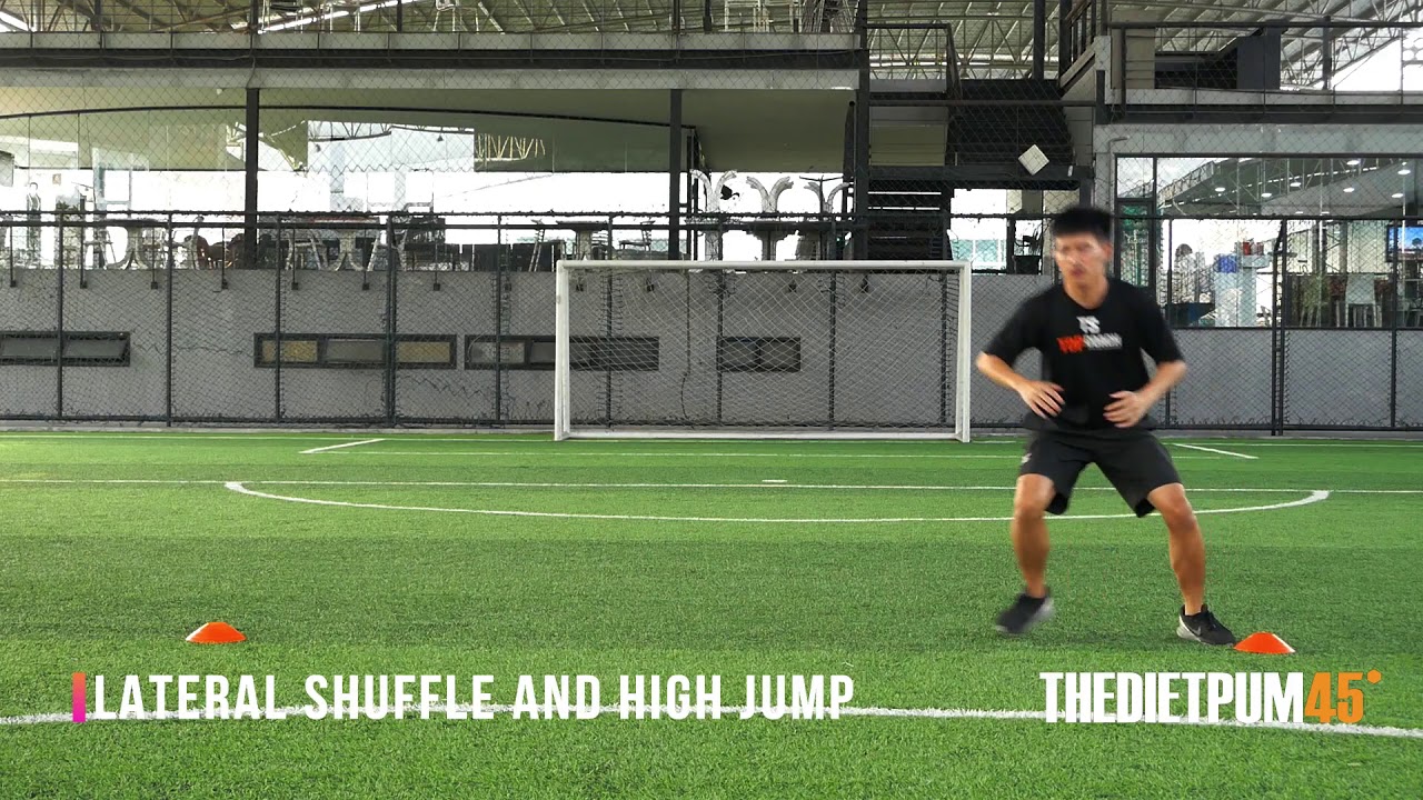 Lateral shuffle and High jump - YouTube