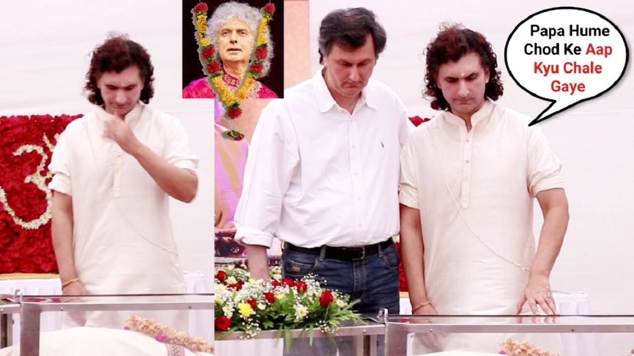 Pandit Shivkumar Sharma Sons Rahul Sharma And Rohit Sharma Emotional Looking At Father - YouTube