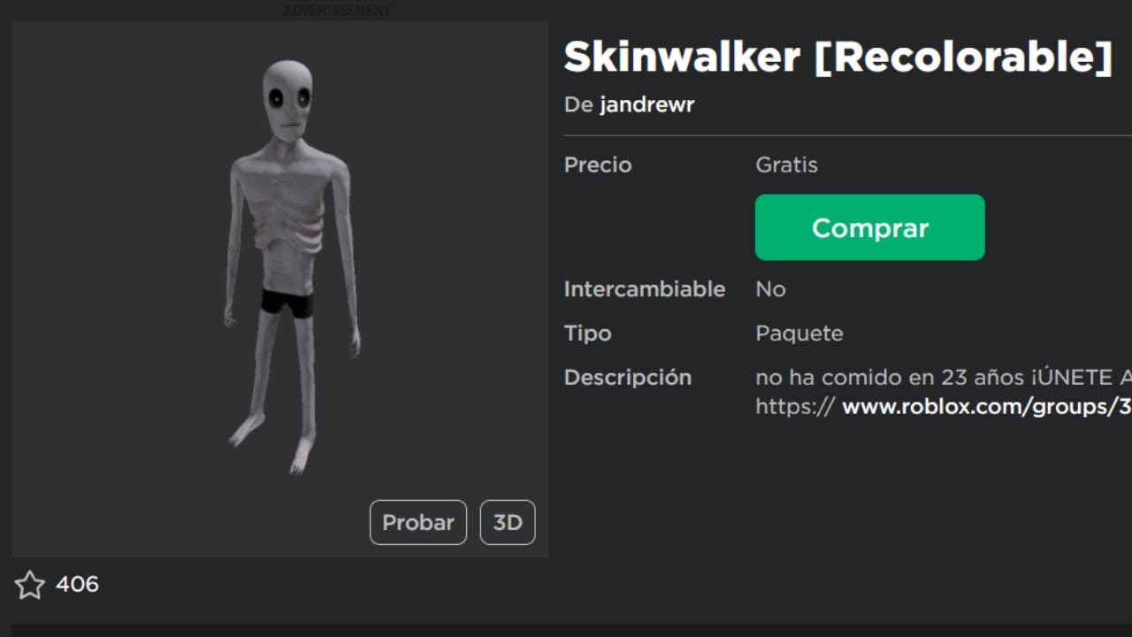 COMO CONSEGUIR Skinwalker [Recolorable] COMPLETAMENTE GRATIS EN ROBLOX ...