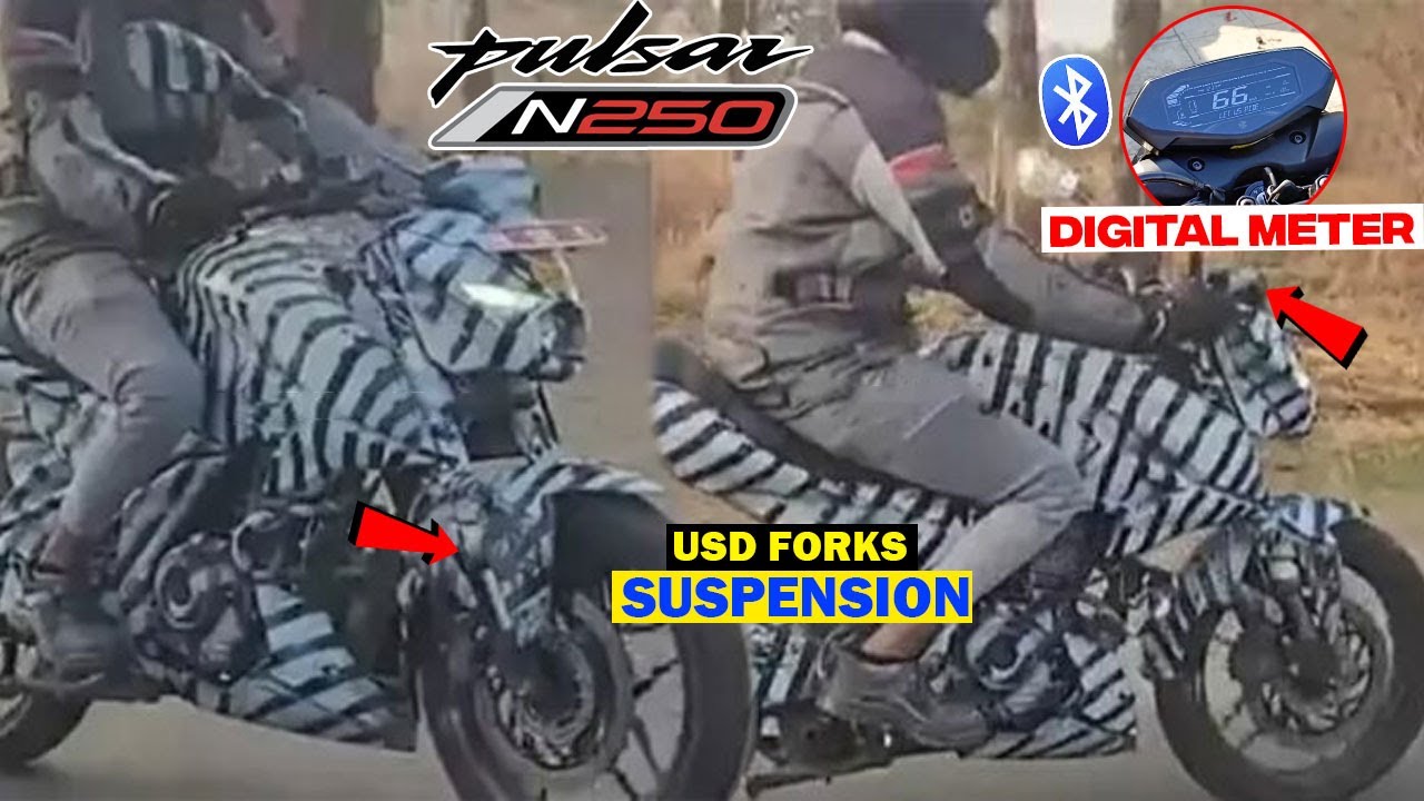 Bajaj Pulsar N250 USD Forks Suspension & New Digital Meter Launch ...