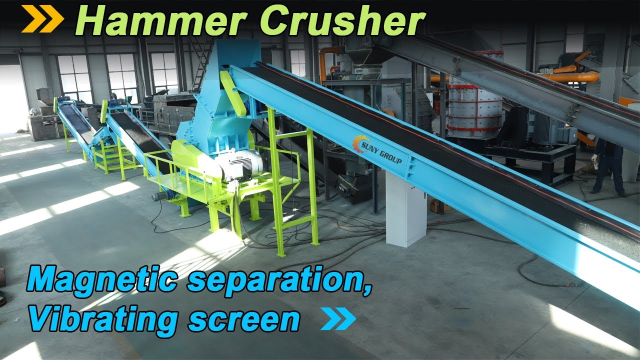 Metal hammer crusher plus magnetic separation plus vibration screening# ...
