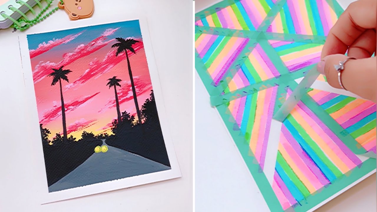 Easy Painting Techniques for Beginners #art #painting - YouTube