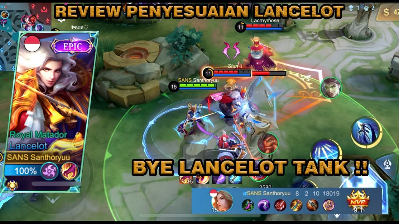 BYE LANCELOT TANK !! REVIEW PENYESUAIN LANCE !! ~ Mobile Legends - YouTube