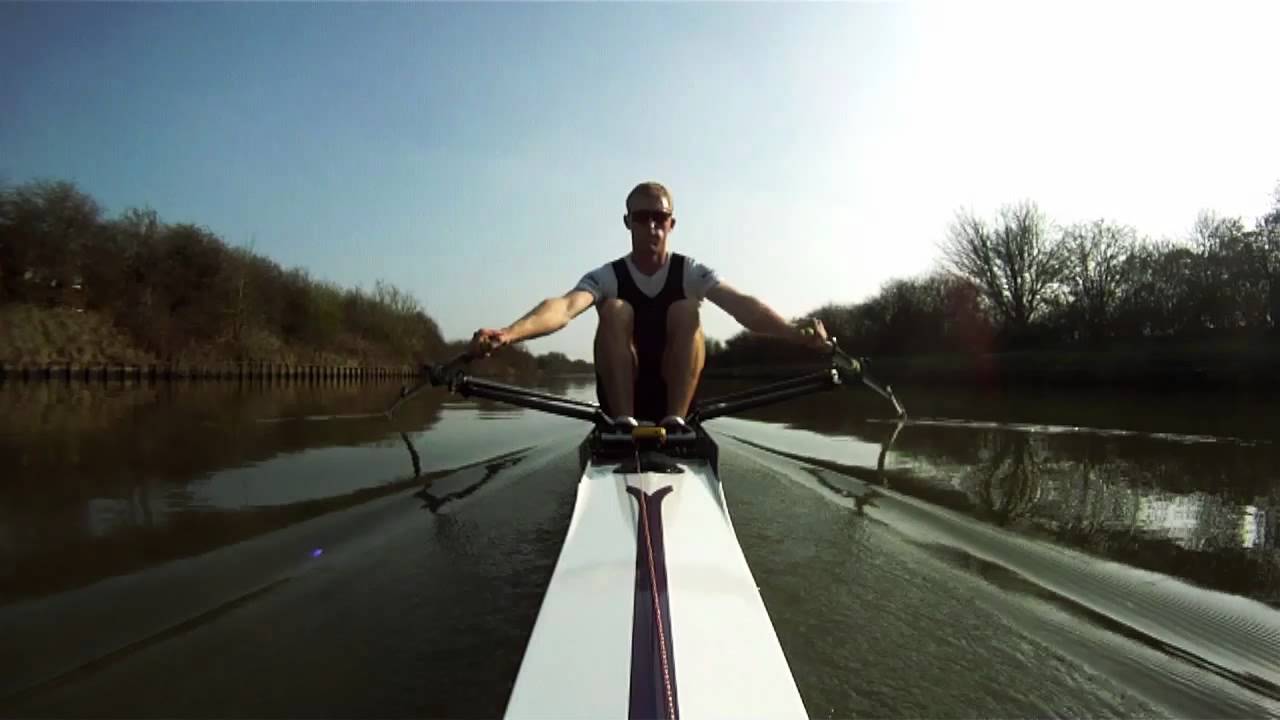 Sculling in the Sunshine on Flat Water (in March!) 24-03-2012 - YouTube