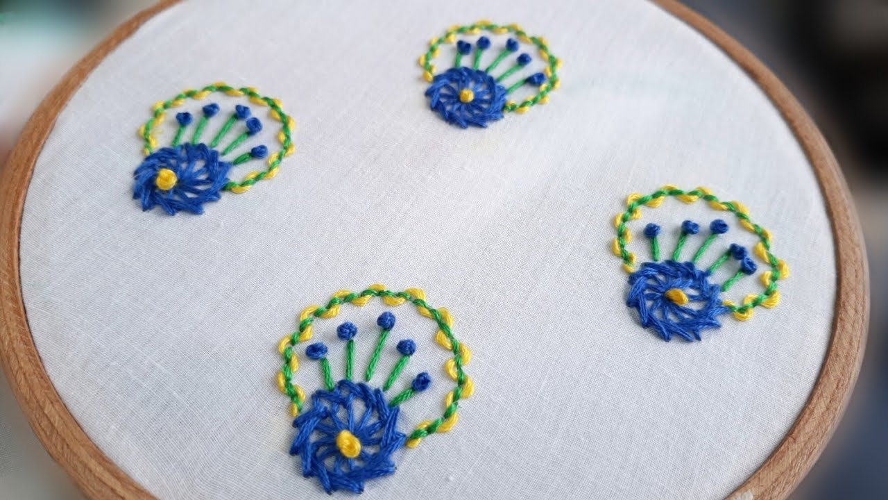 All Over Design for Dress/Kurti (Hand Embroidery Work) - YouTube