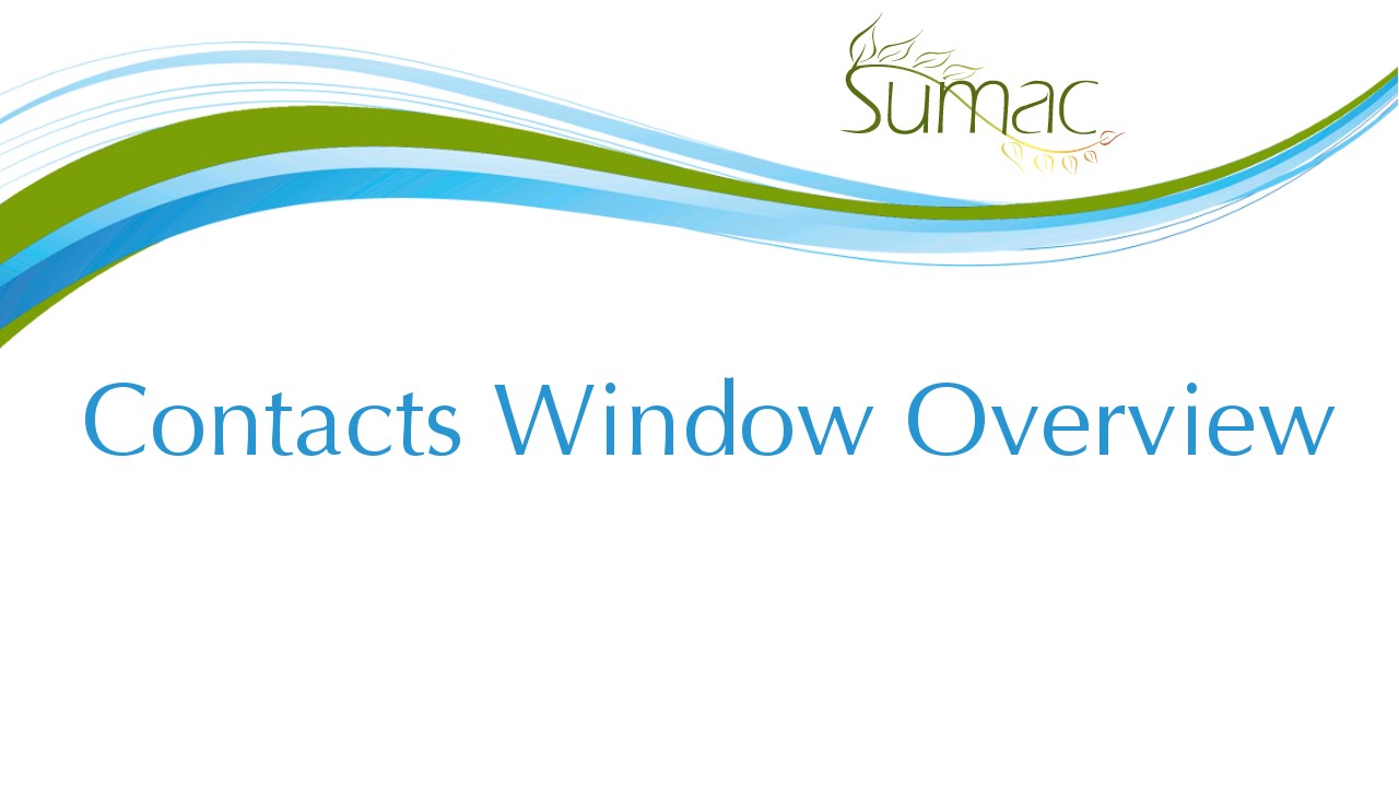 Contact Window Overview - YouTube