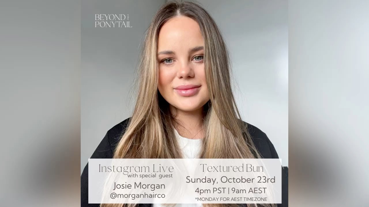 Step by Step Textured Bridal Bun IG LIVE replay with Josie Morgan - YouTube