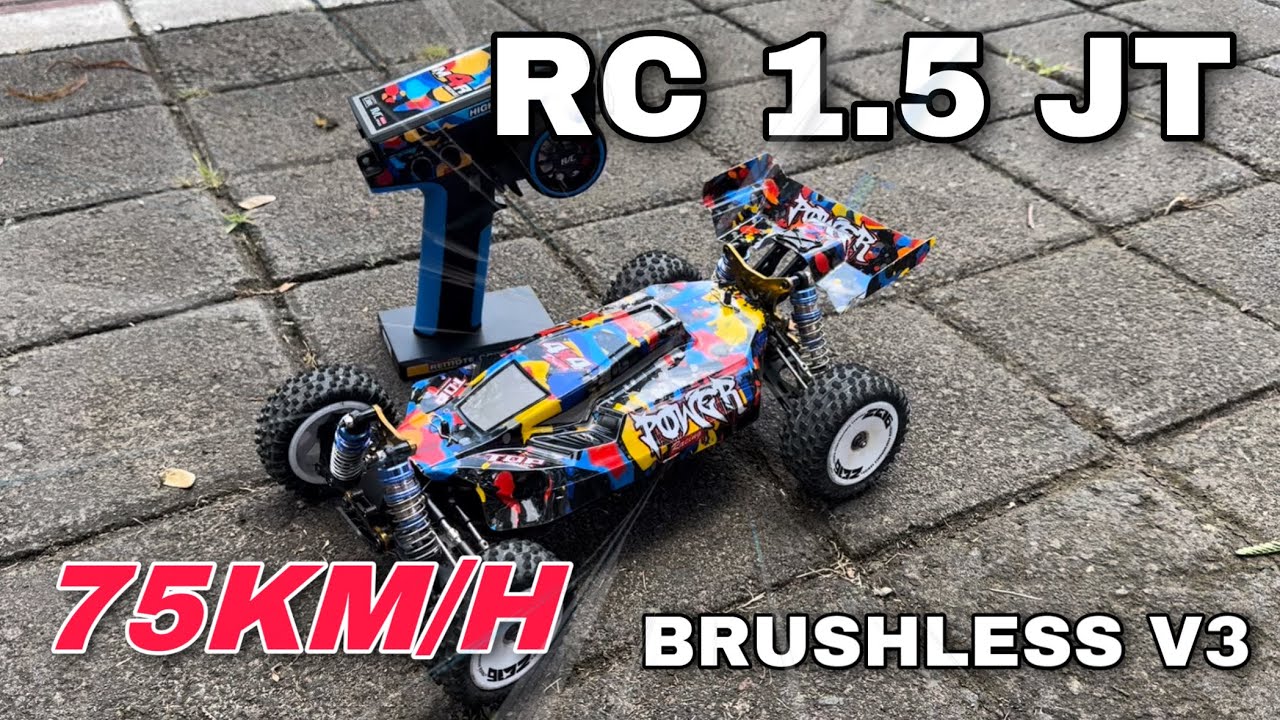 WLToys Buggy RC Car 1,5 JT Brushless Paling Kencang 75Kmh 124007 V3‼️ ...